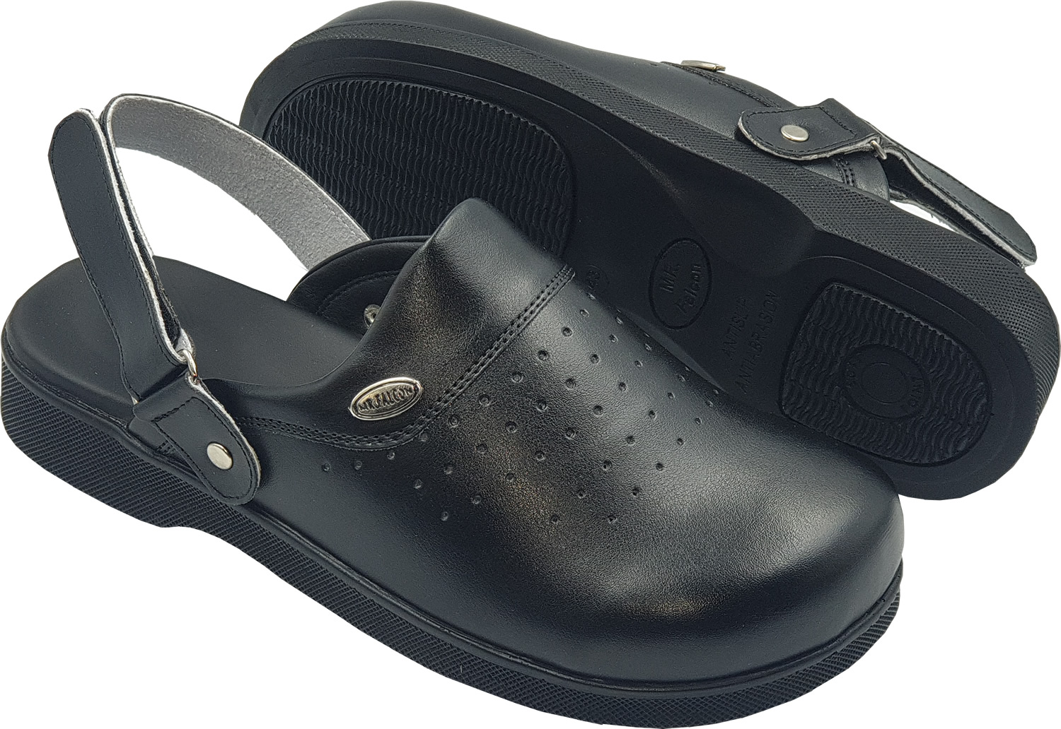 Mens Chef Kitchen Clogs With Back Strap HDA-626 - Mens Nursing Clogs